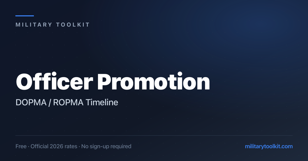 Officer Promotion Timeline — DOPMA Eligibility
